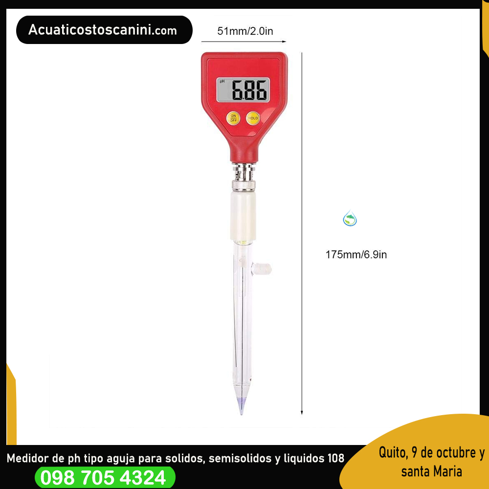 Ph Metro Digital Doble Decimal Electrodo redondo lectura directa en ...