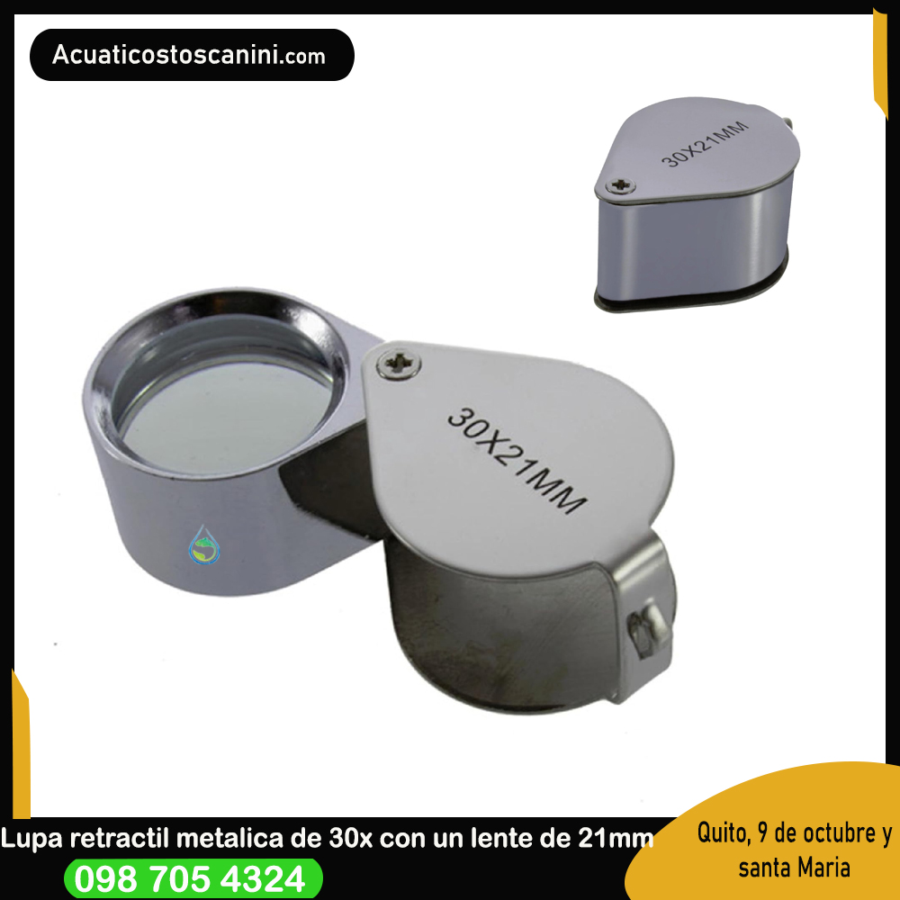 Mini Lupa 30X 30X21mm Microscopio para ver insectos hojas nervaduras